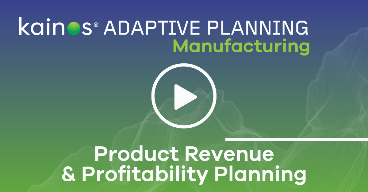 Manufacturing Product Revenue and Profitability demo