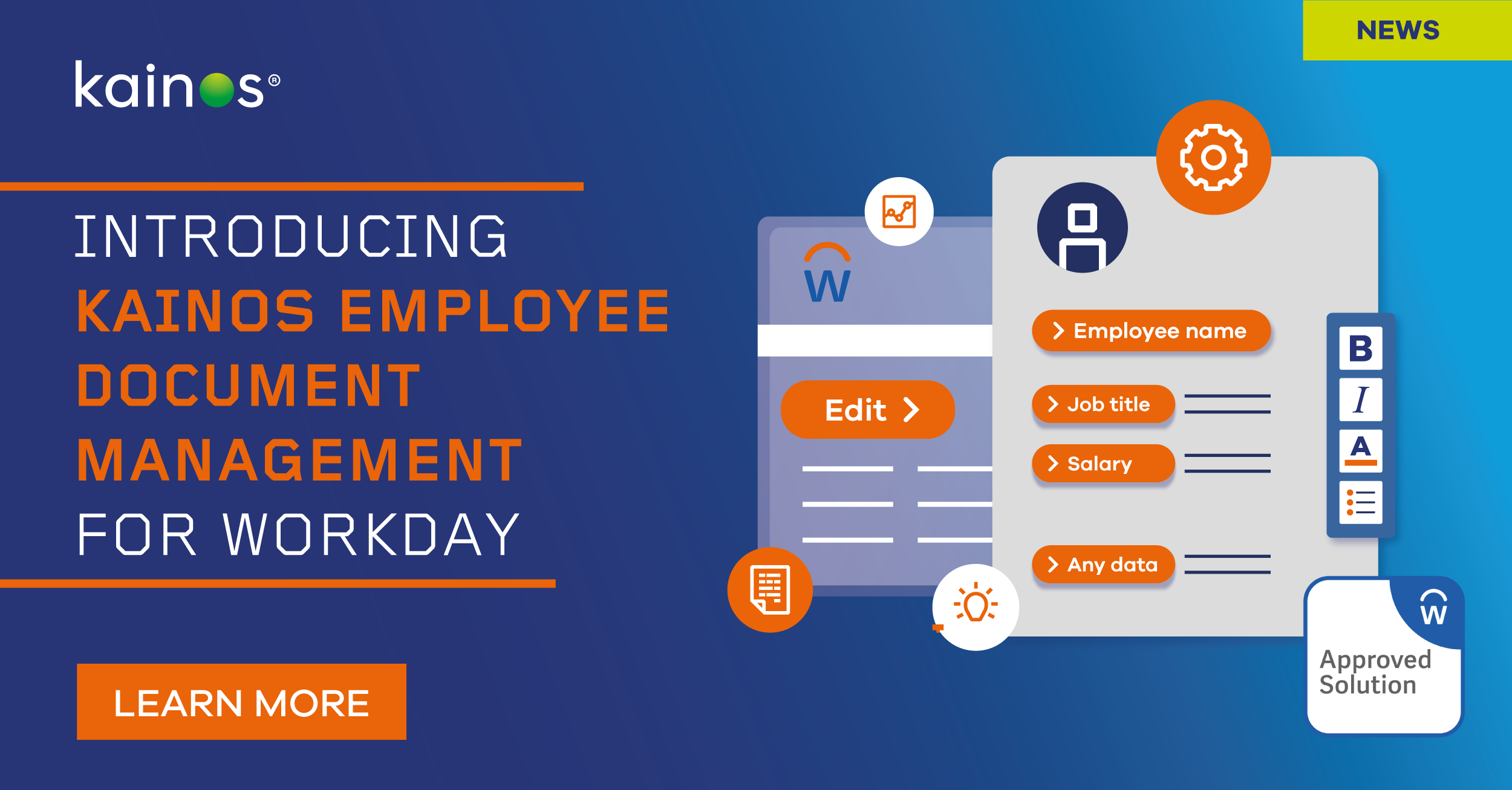 Kainos Announces General Availability of Kainos Employee Document Management for Workday